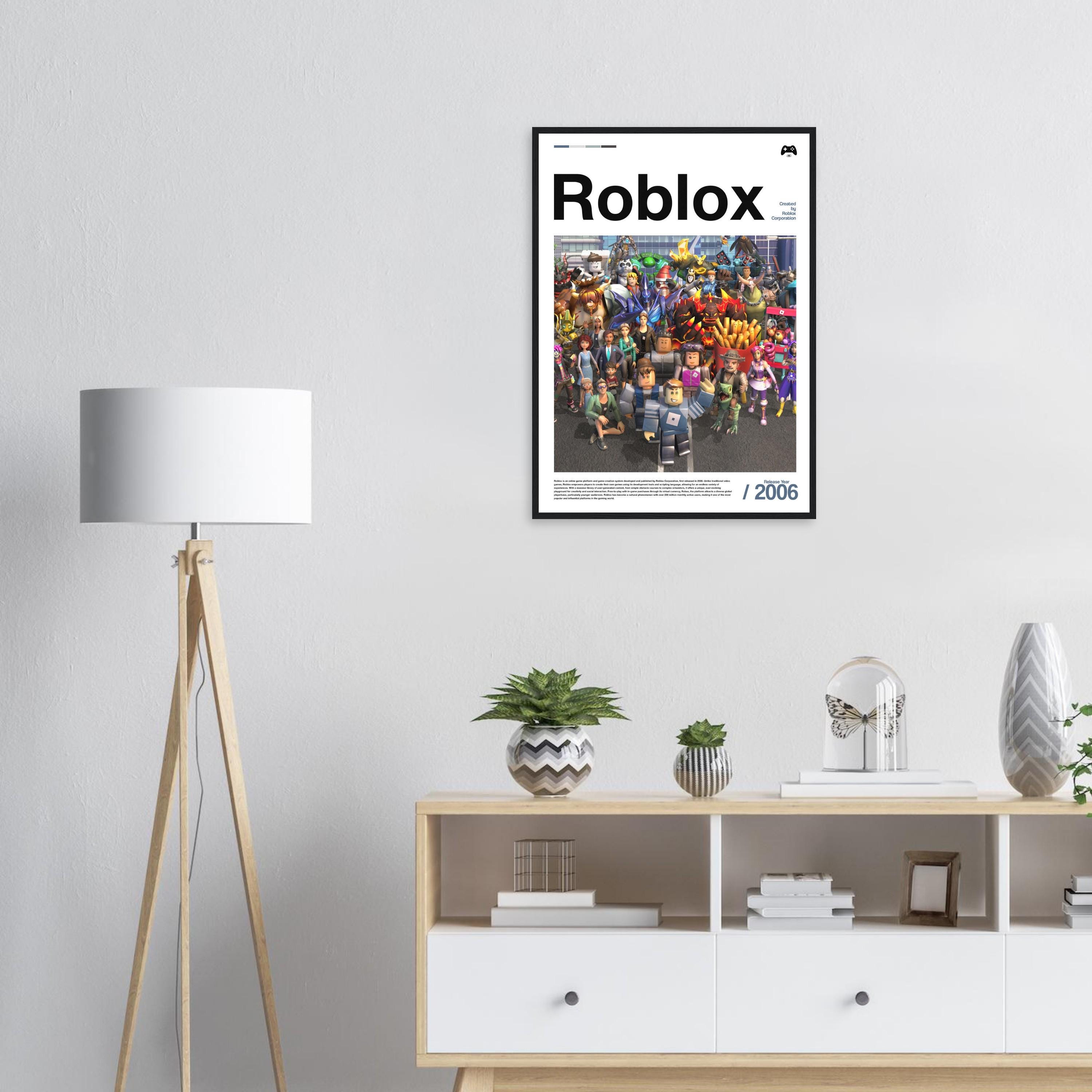 Roblox Gaming Poster, Roblox Art, Roblox Wall Art, Gamer Wall Art ...