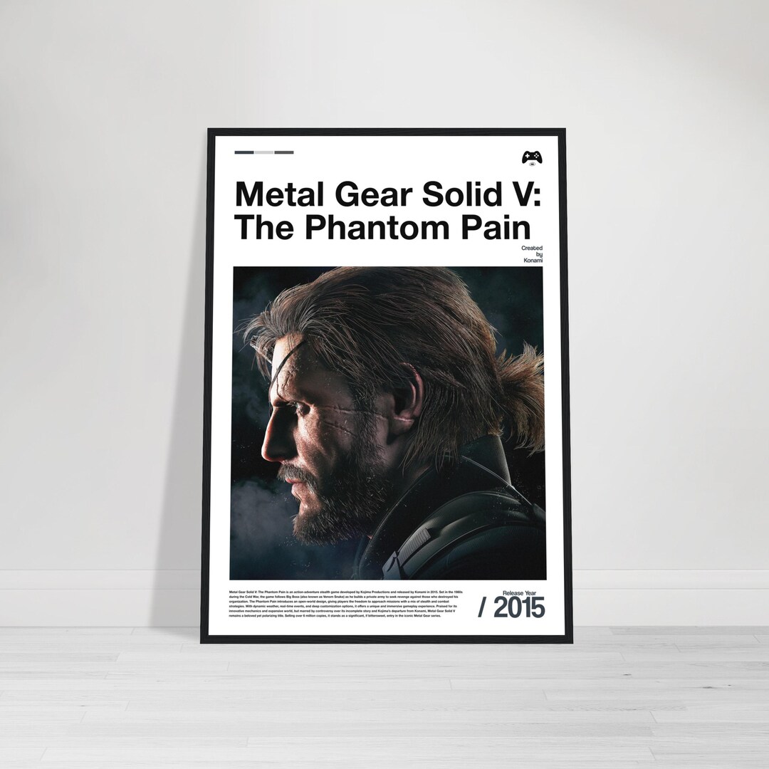 Metal Gear Solid V Gaming Poster, MGS V Art, Metal Gear Wall Art, Gamer ...