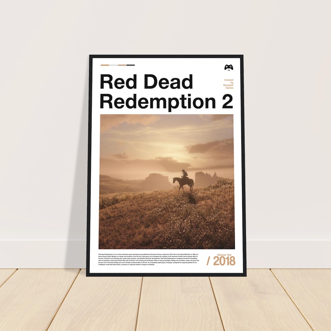 Red Dead Redemption 2 Poster, RDR2 Gaming Poster, Red Dead Redemption 2 ...