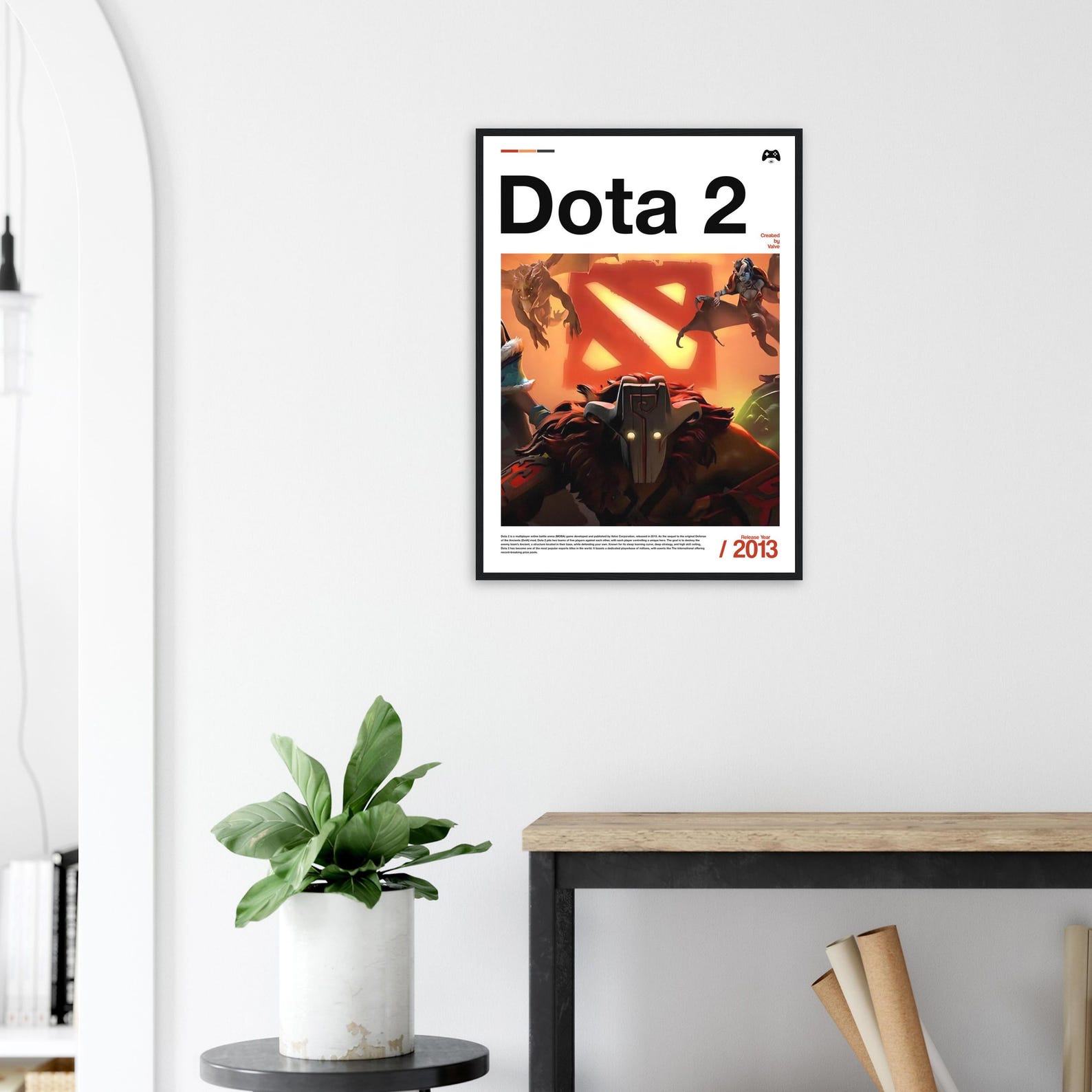 Dota 2 Gaming Poster, Dota 2 Art, Dota 2 Wall Art, Gamer Wall Art ...