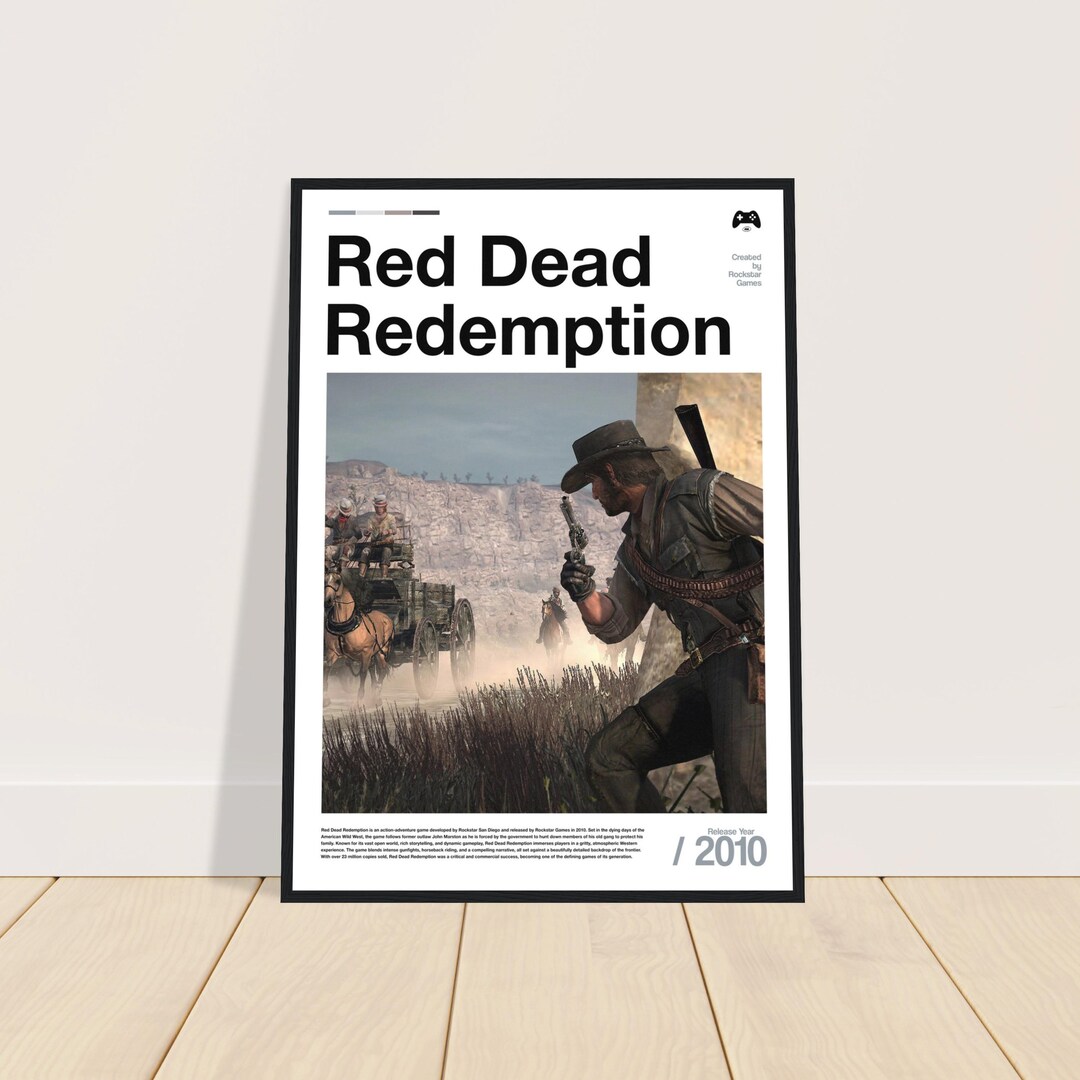 Red Dead Redemption Gaming Poster, Red Dead Redemption Wall Art, Gamer ...