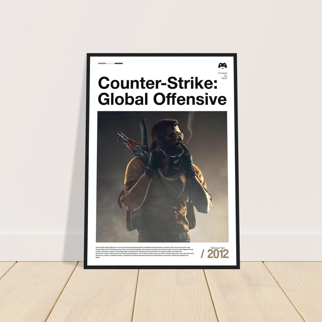 CSGO Gaming Poster, CSGO Art, CSGO Wall Art, Gamer Wall Art, Gaming Decor, Video Game Poster ...
