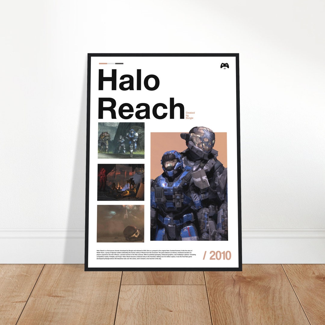 Halo Reach Gaming Poster Print, Halo Reach Poster, Halo Gaming Poster ...