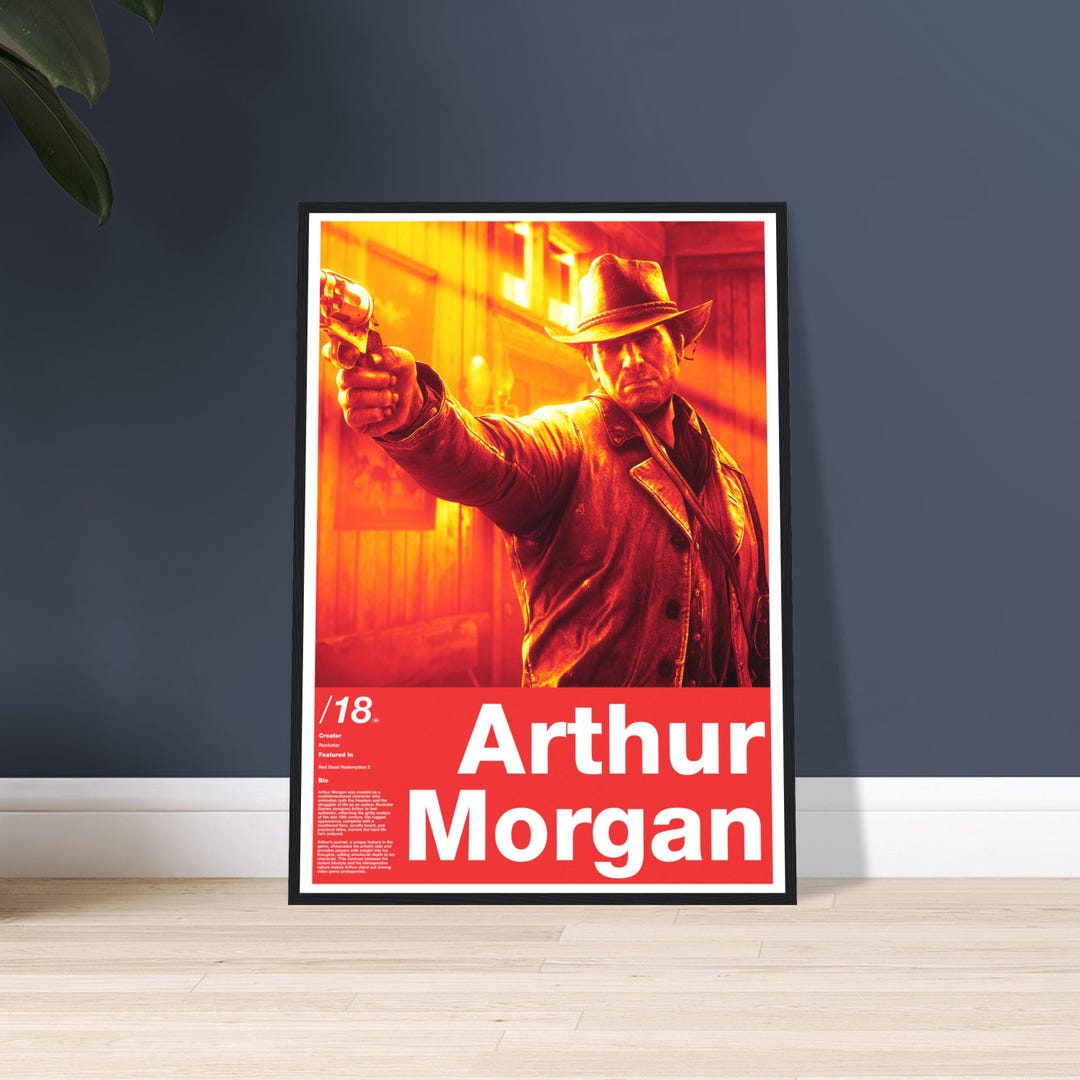 Arthur Morgan Poster, Red Dead Redemption 2 Poster, Gaming Room Poster ...
