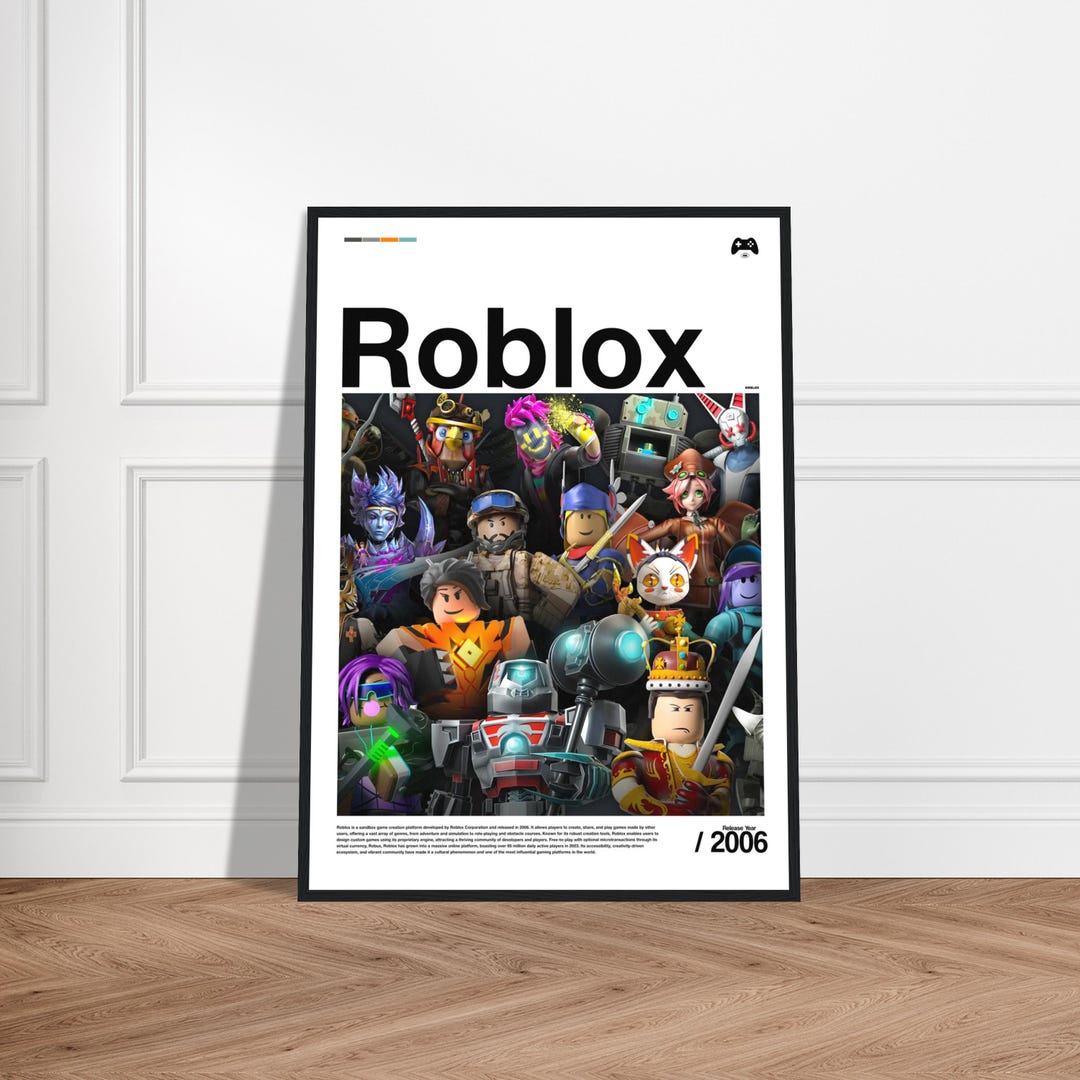 Roblox Poster, Roblox Print, Gaming Room Poster, Gaming Wall Poster ...