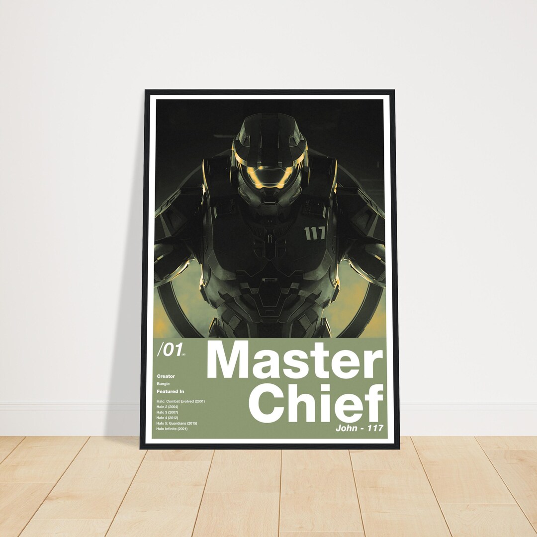Master Chief Poster, Master Chief Print, Halo Poster, John 117, Gaming ...