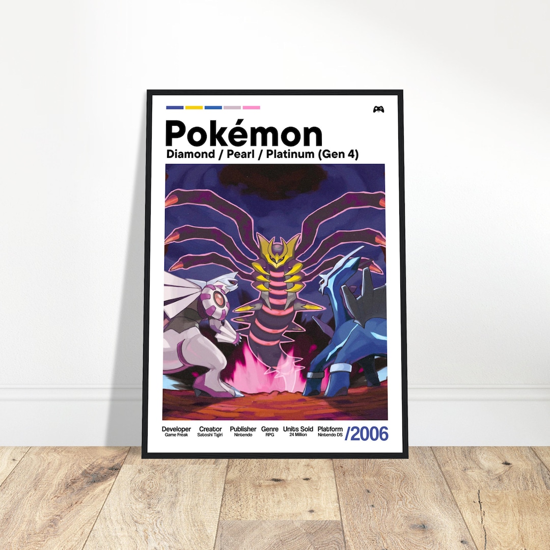 Pokemon Poster Print, Pokemon Generation 4 Poster, Pokemon Pearl ...