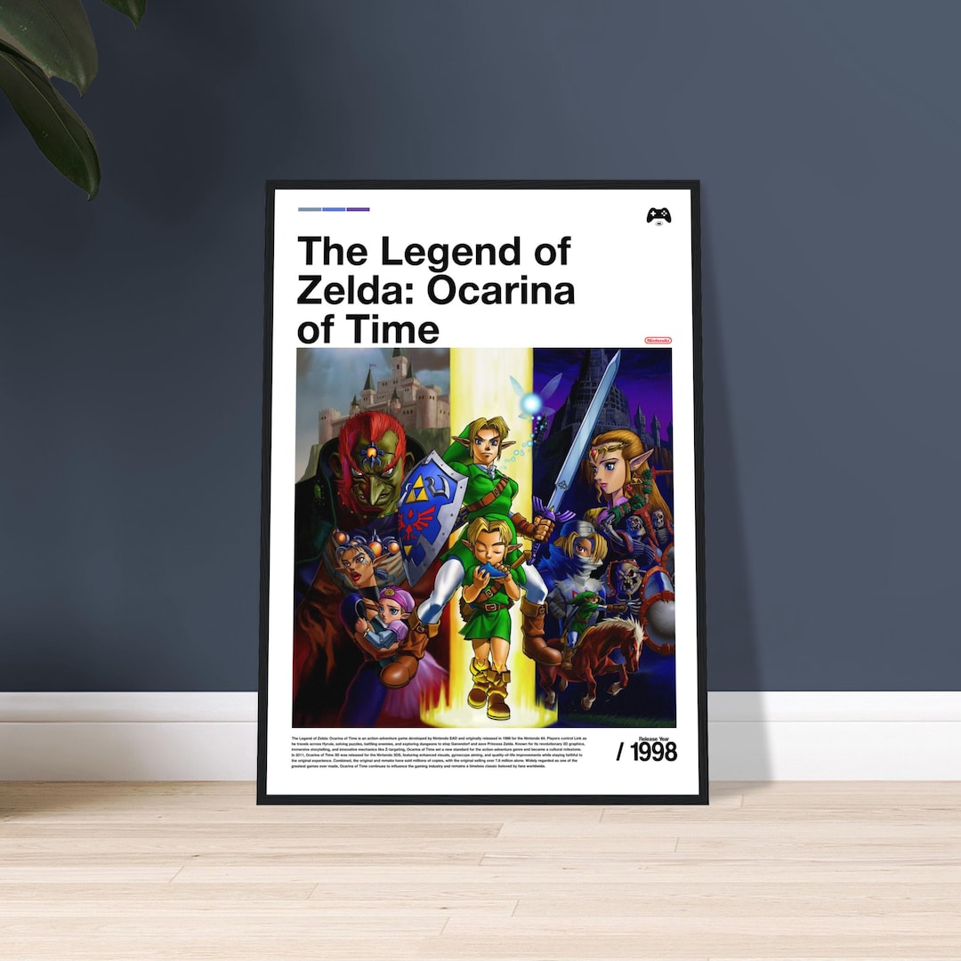 The Legend of Zelda Ocarina of Time Poster, Zelda Ocarina of Time Print ...