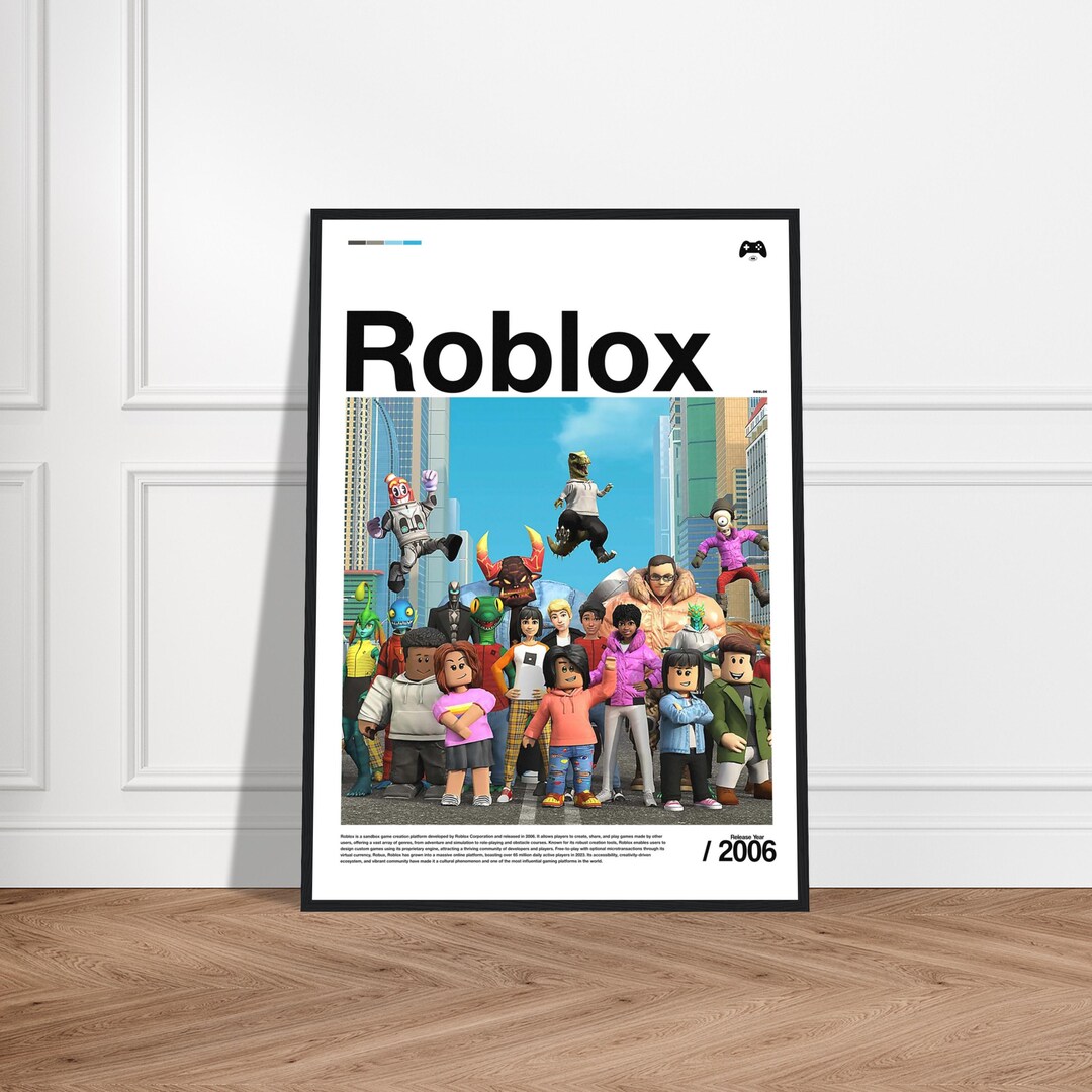 Roblox Poster, Roblox Print, Gaming Room Poster, Gaming Wall Poster ...