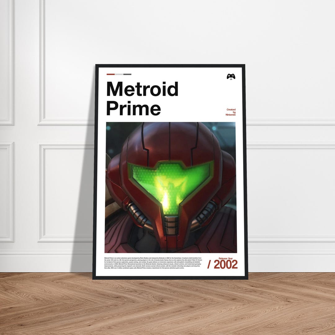 Metroid Prime Gaming Poster, Metroid Prime Print, Wall Art, Gamer Wall ...