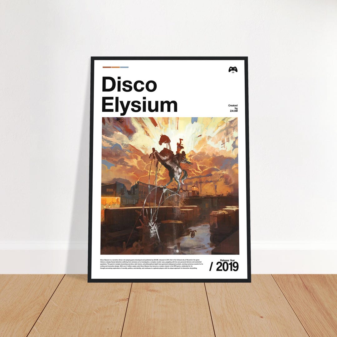 Disco Elysium Poster, Disco Elysium Print, Gaming Room Poster, Gaming ...