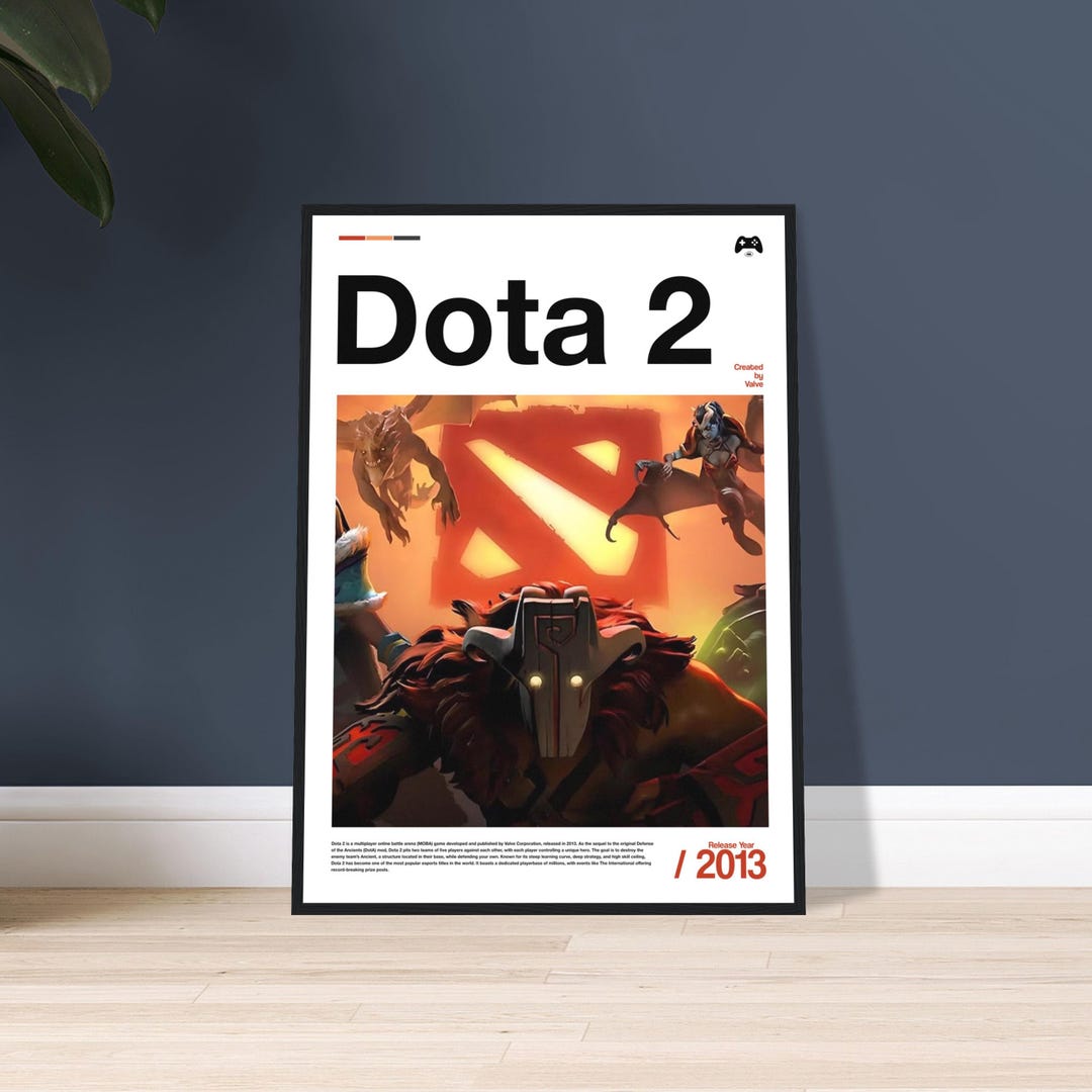 Dota 2 Gaming Poster, Dota 2 Art, Dota 2 Wall Art, Gamer Wall Art ...