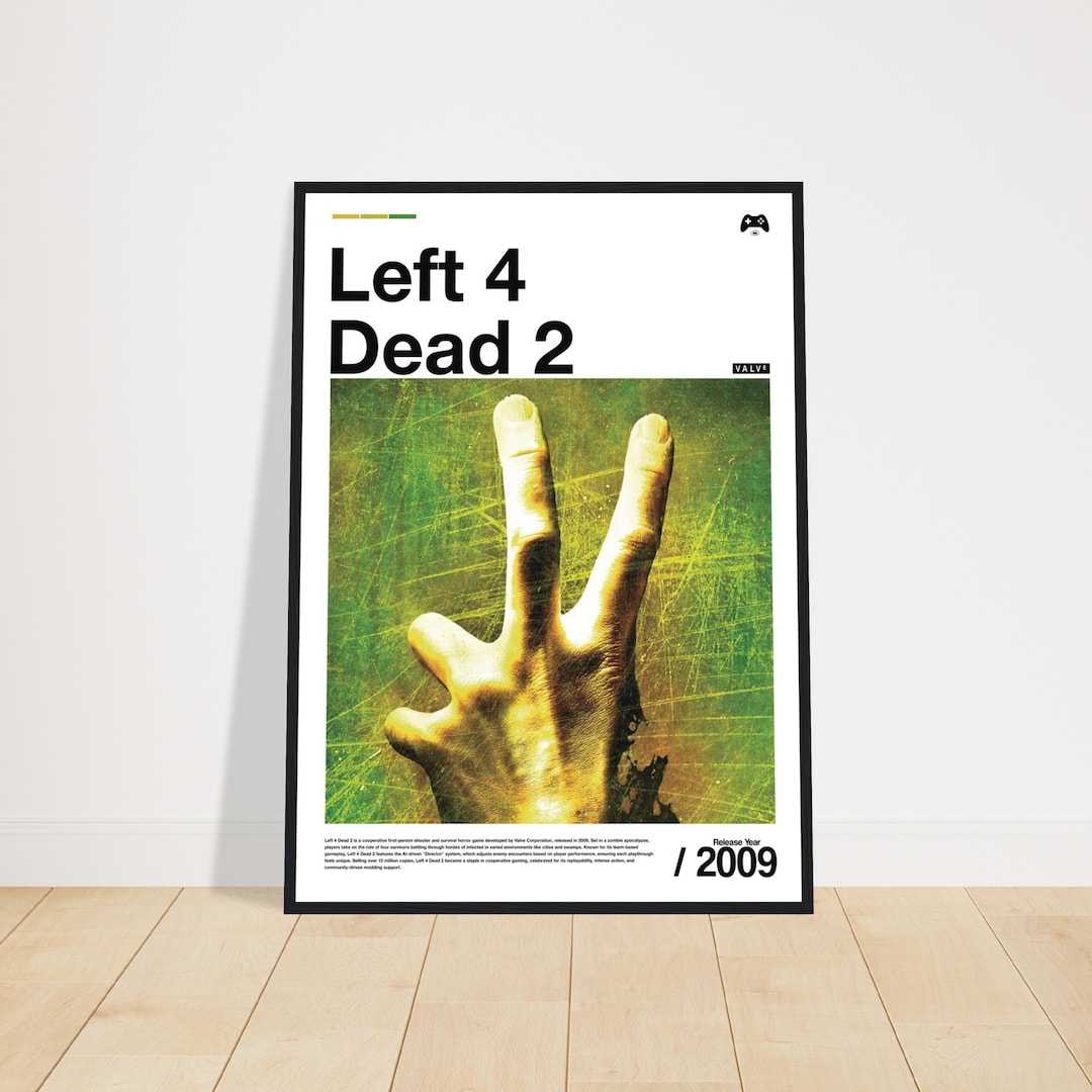 Left 4 Dead 2 Poster, Left 4 Dead 2 Print, Gaming Room Poster, Gaming ...