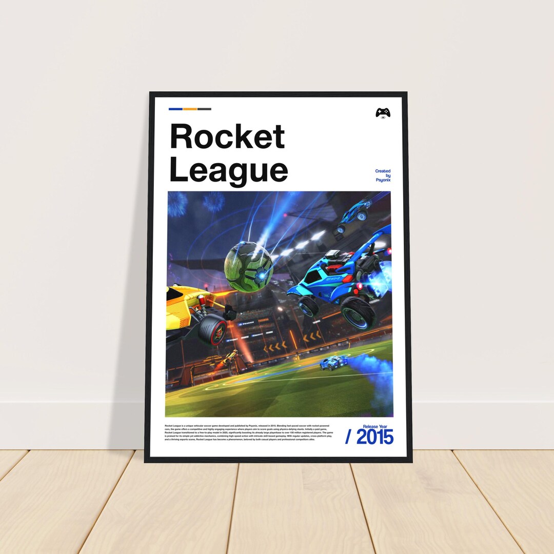 Rocket League Gaming Poster, Rocket League Art, Rocket League Wall Art ...