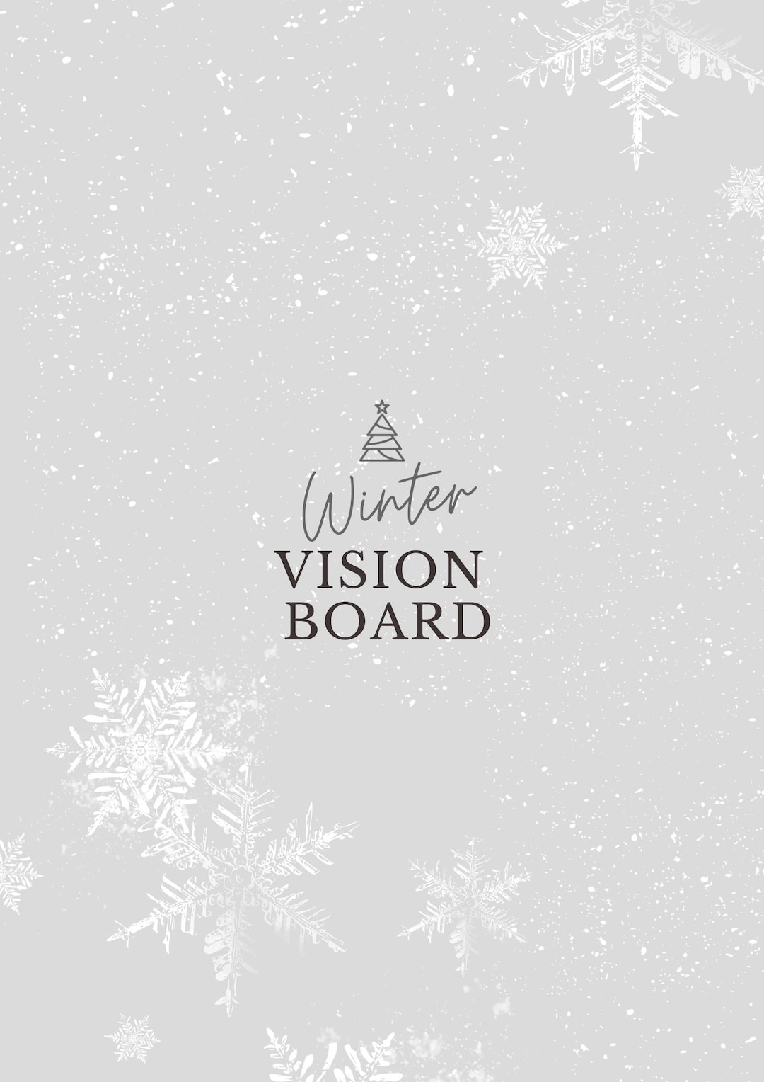 Winter Vision Board Photo Collage Holiday Poster - Etsy