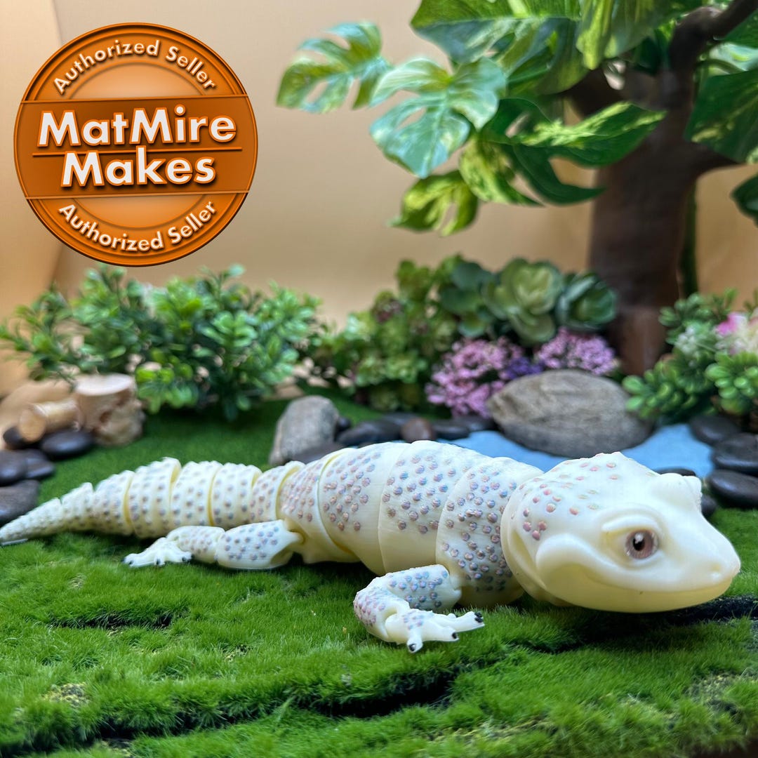 Amazing Leopard Gecko 3D Printed Toy, Articulating Toy, Fidget Toy ...