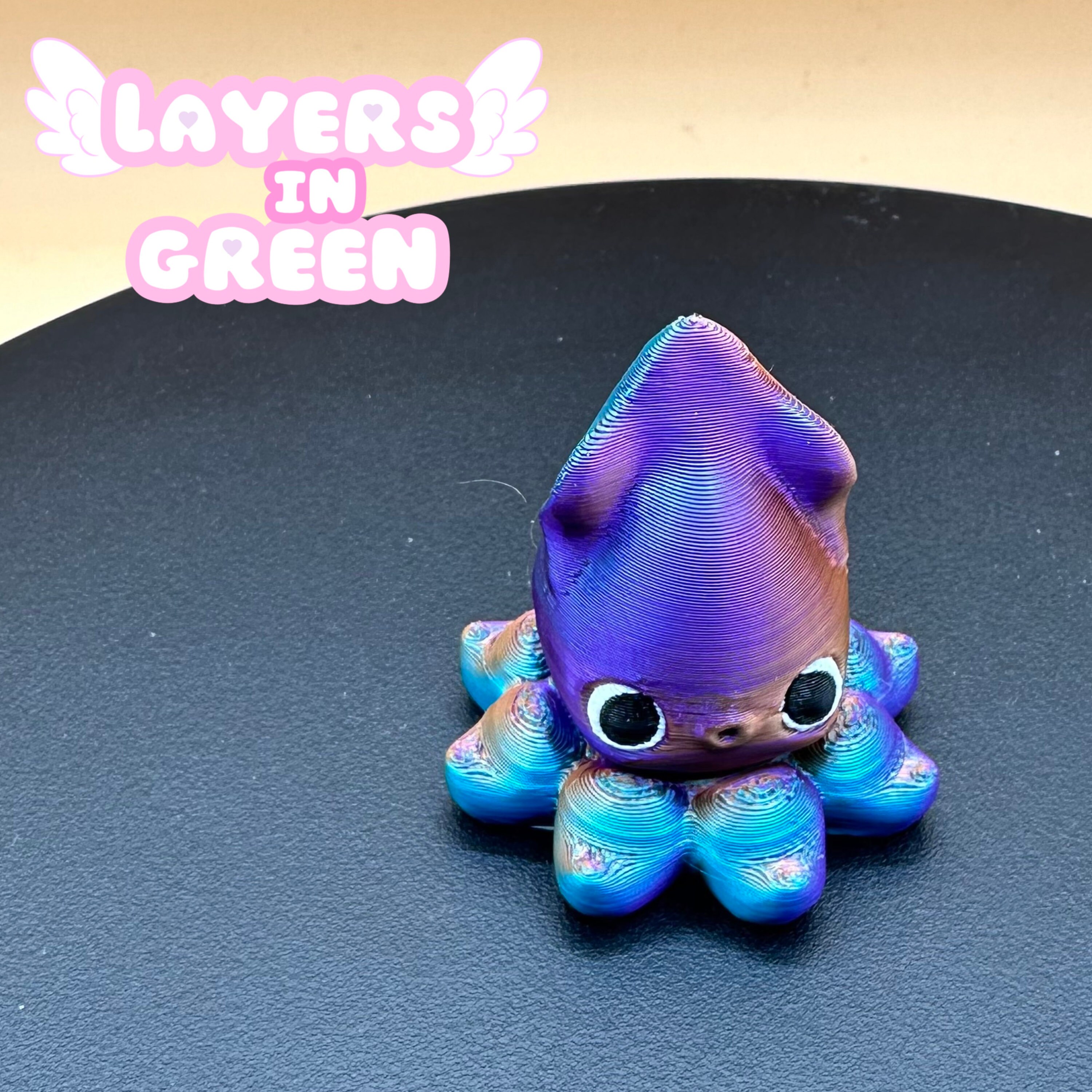 Cute 3D Printed Squid Fidget Toy, Sensory Toy, Squidget Authorized ...