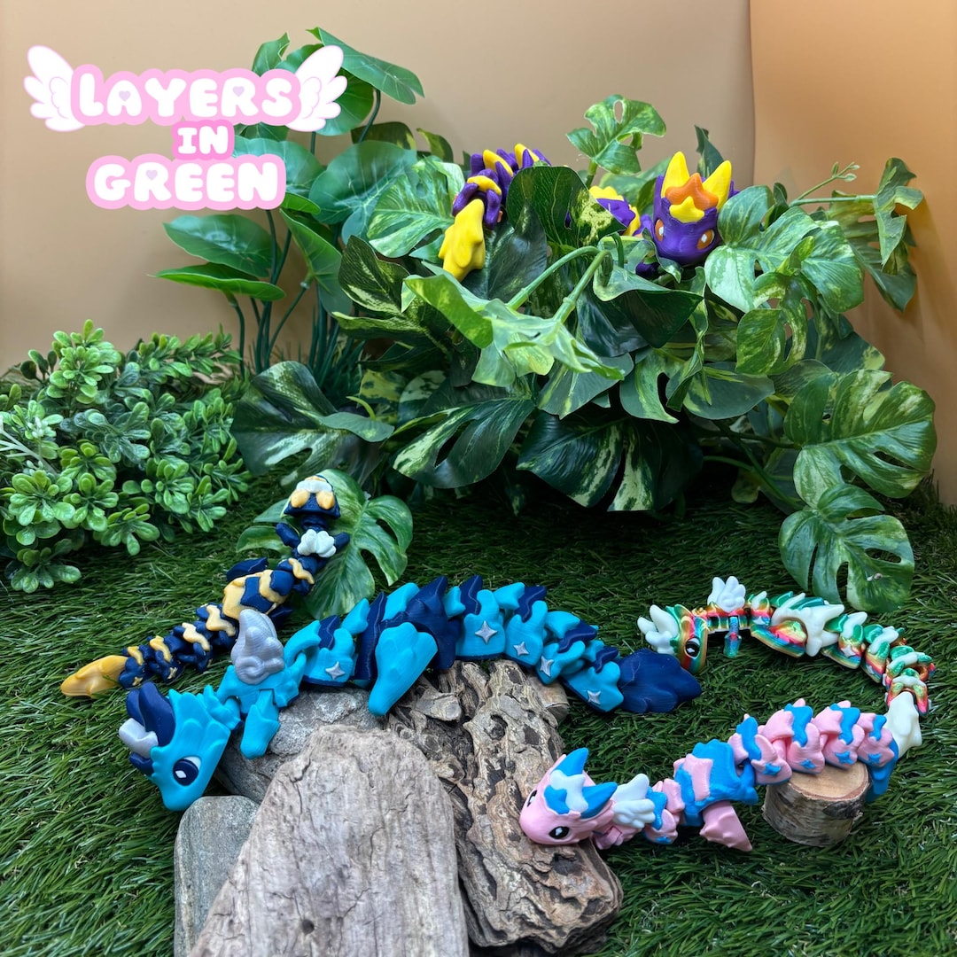 Atria the Starry Sky Dragon 3D Printed Dragon With Wings and Star ...