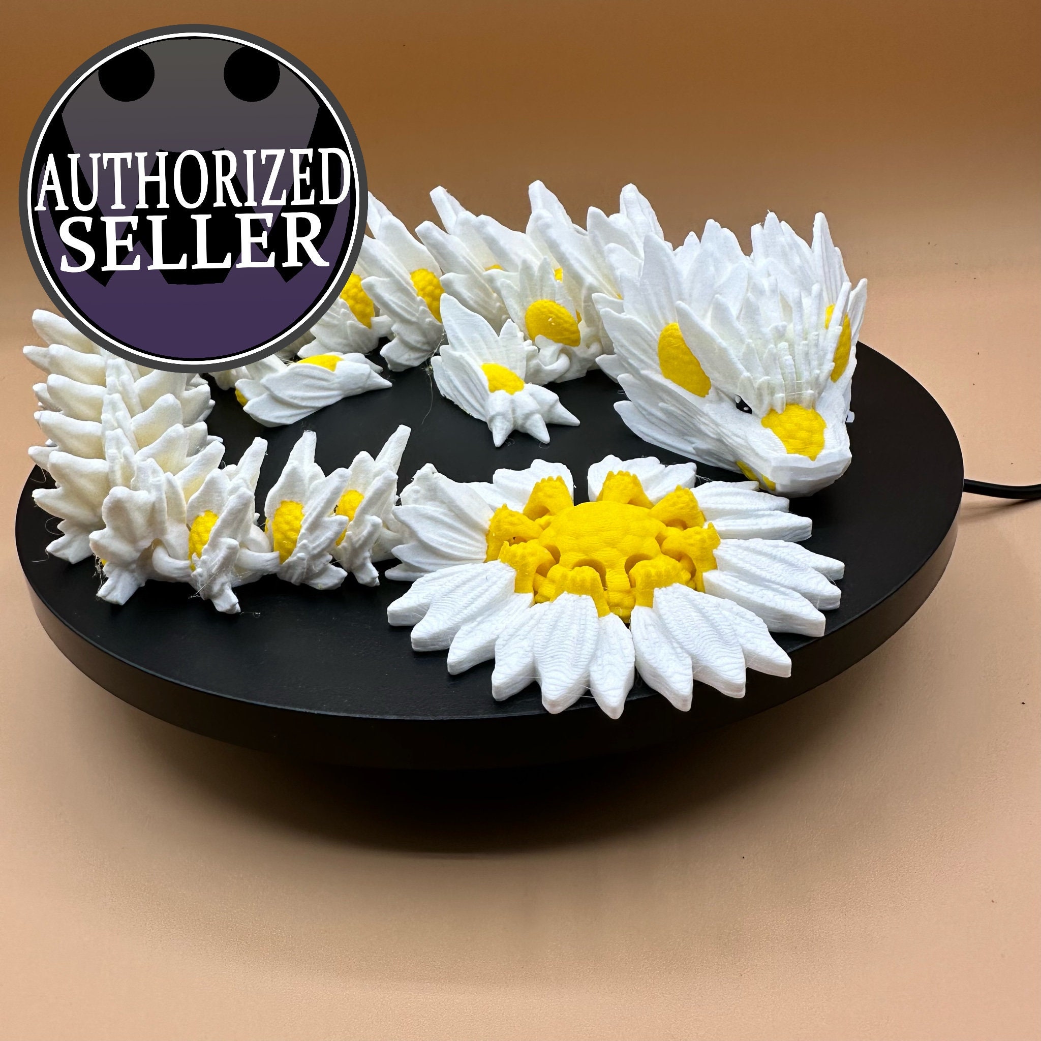 Articulating Daisy Dragon Fidget Toy 3D Printed, Perfect for ADHD and ...