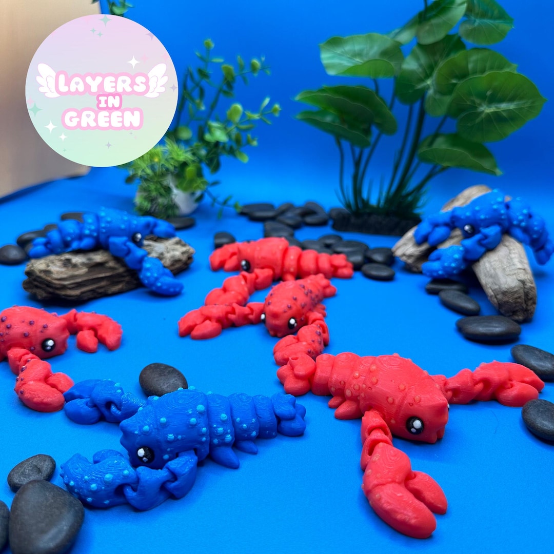 Lobster Figurine - Nautical Desk Toy or Keychain - Authorized Seller - Etsy