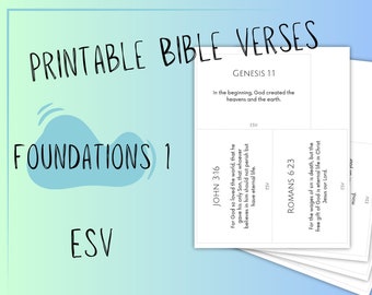 Printable KJV Bible Verses, Foundations 1, Bible Time, Scripture Memory ...
