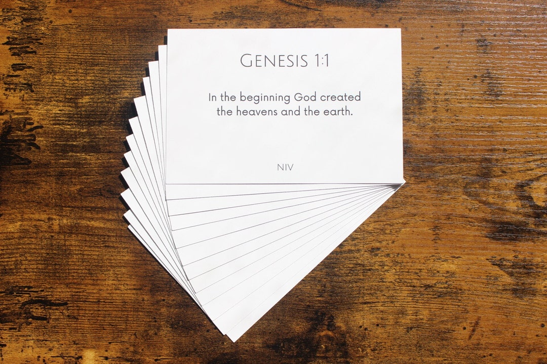 Foundations 1-NIV, 12 Bible Verse Cards, 4 X 6 Inches, Bible Time ...