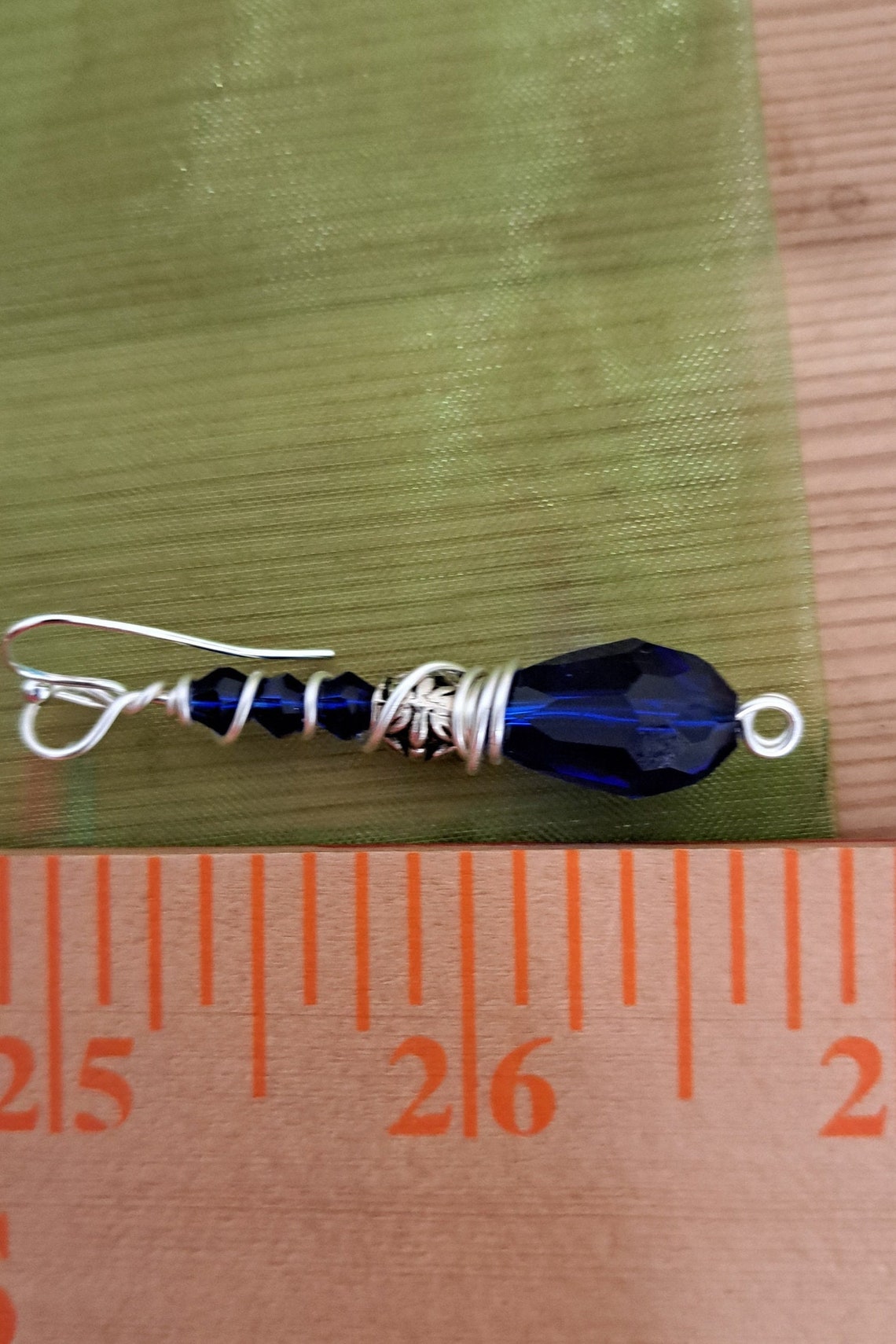 Cobalt Blue: Stunning Contrast of Blue Teardrop and Tiny Crystal Glass ...