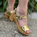 Gold Sandals Women, High Heel Mules, Handmade Clogs, Narrow Clogs ...