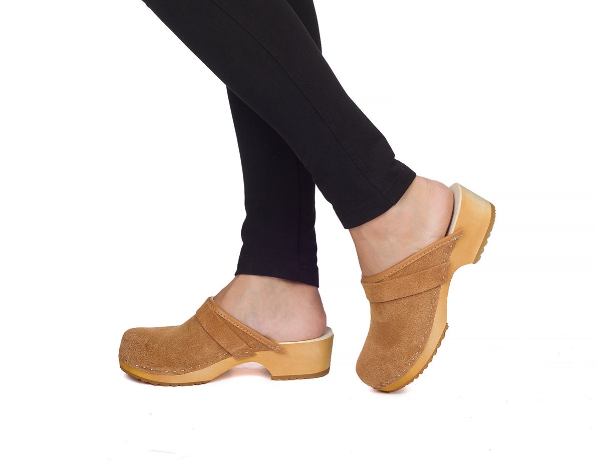 Womens Clogs, Natural Leather Clog & Mule, Suede Clogs, Nursing Shoes ...