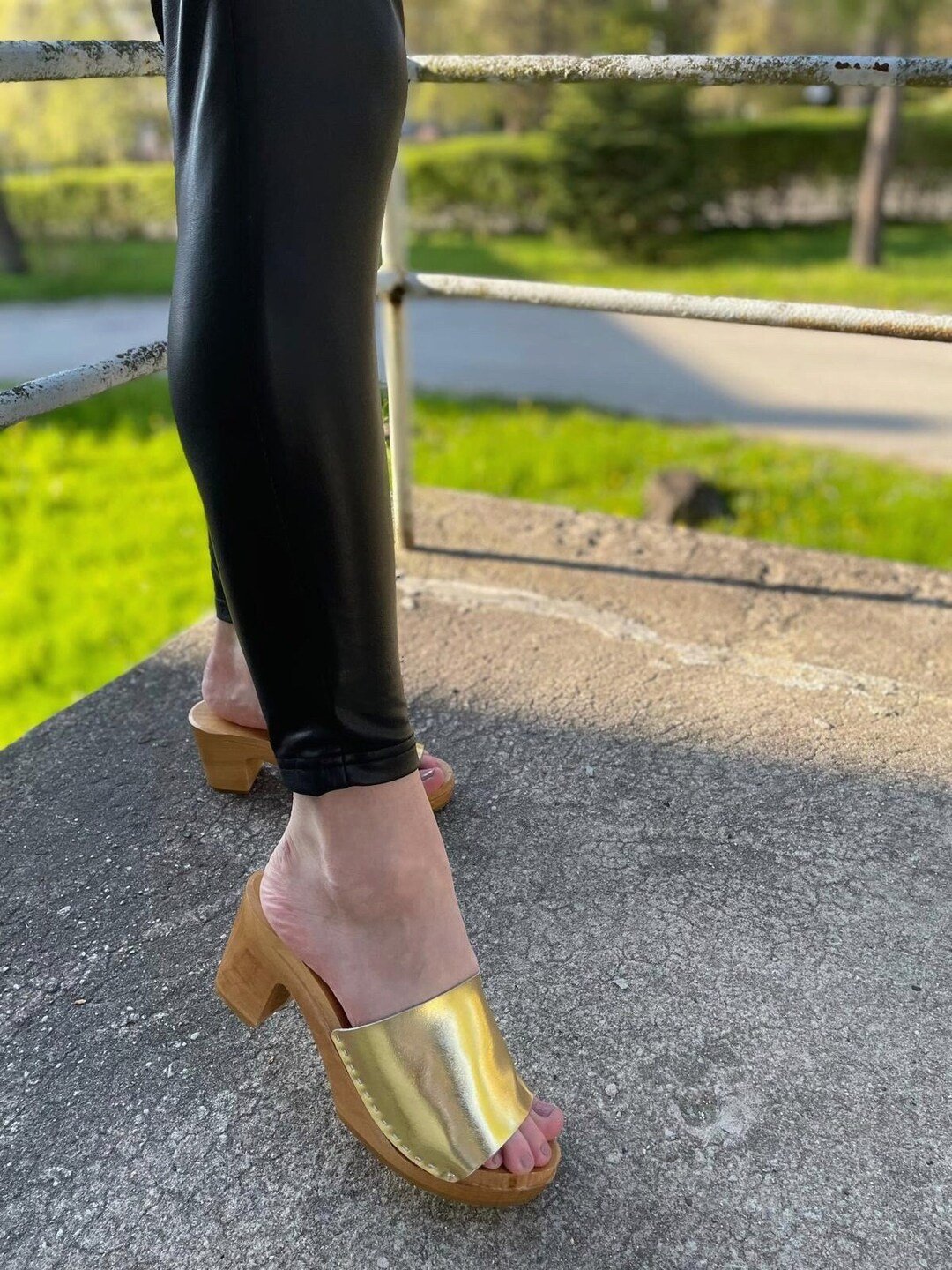 Metallic Gold Platform Heels for Women - 70s Inspired Footwear ...