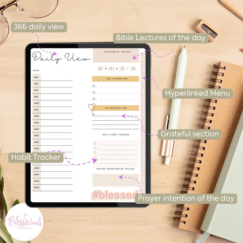 2024 Catholic Digital Planner Calendar Monthly Weekly Daily Planner ...