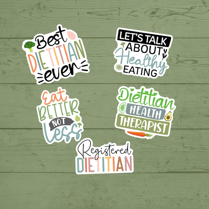 Dietitian Stickers, Dietitian Gifts, Registered Dietitian Stickers ...