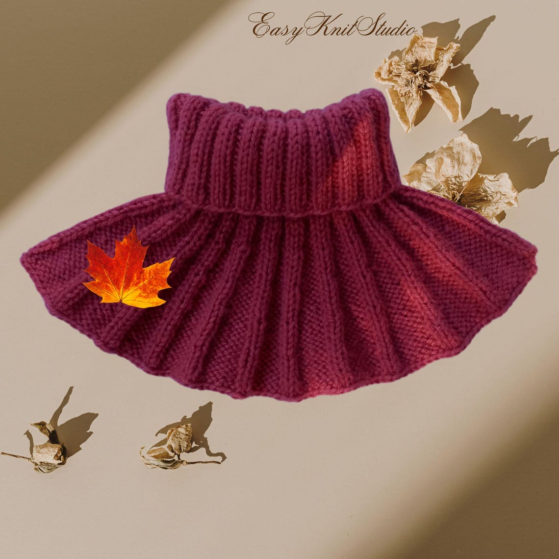 Easy Neck Warmer Knitting Pattern - Winter Clothing, Turtleneck, Neck Gaiter, DIY Dickie - Etsy