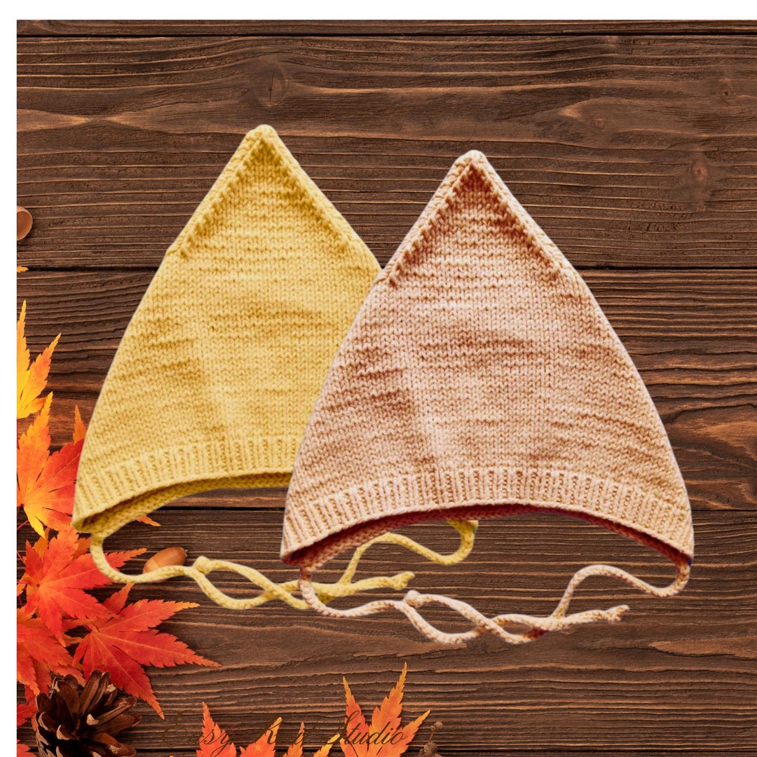 Pixie Bonnet Knitting Pattern: Easy Knit Baby Elf Hat (PDF Download ...