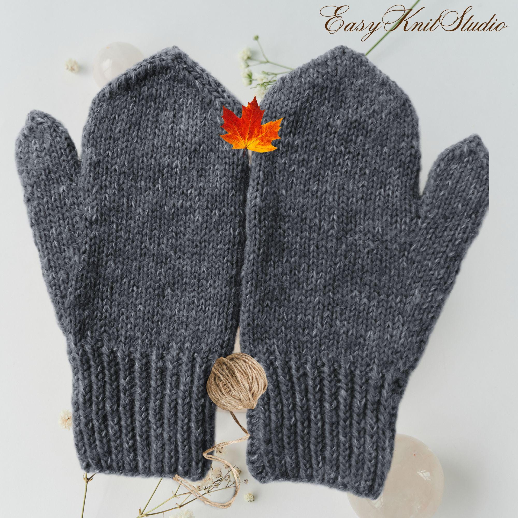 Easy Mittens Basic Knitting Pattern PDF, Knit Mittens Trending Now, Arm ...