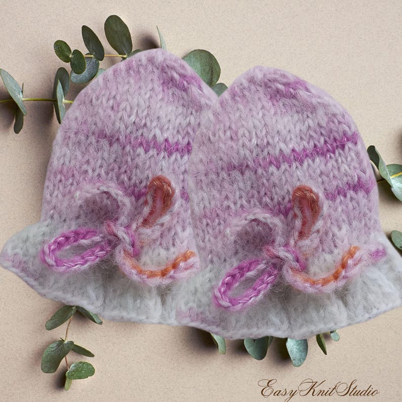 Baby Mittens Knitting Pattern PDF, Easy Knit Thumbless Mittens With ...