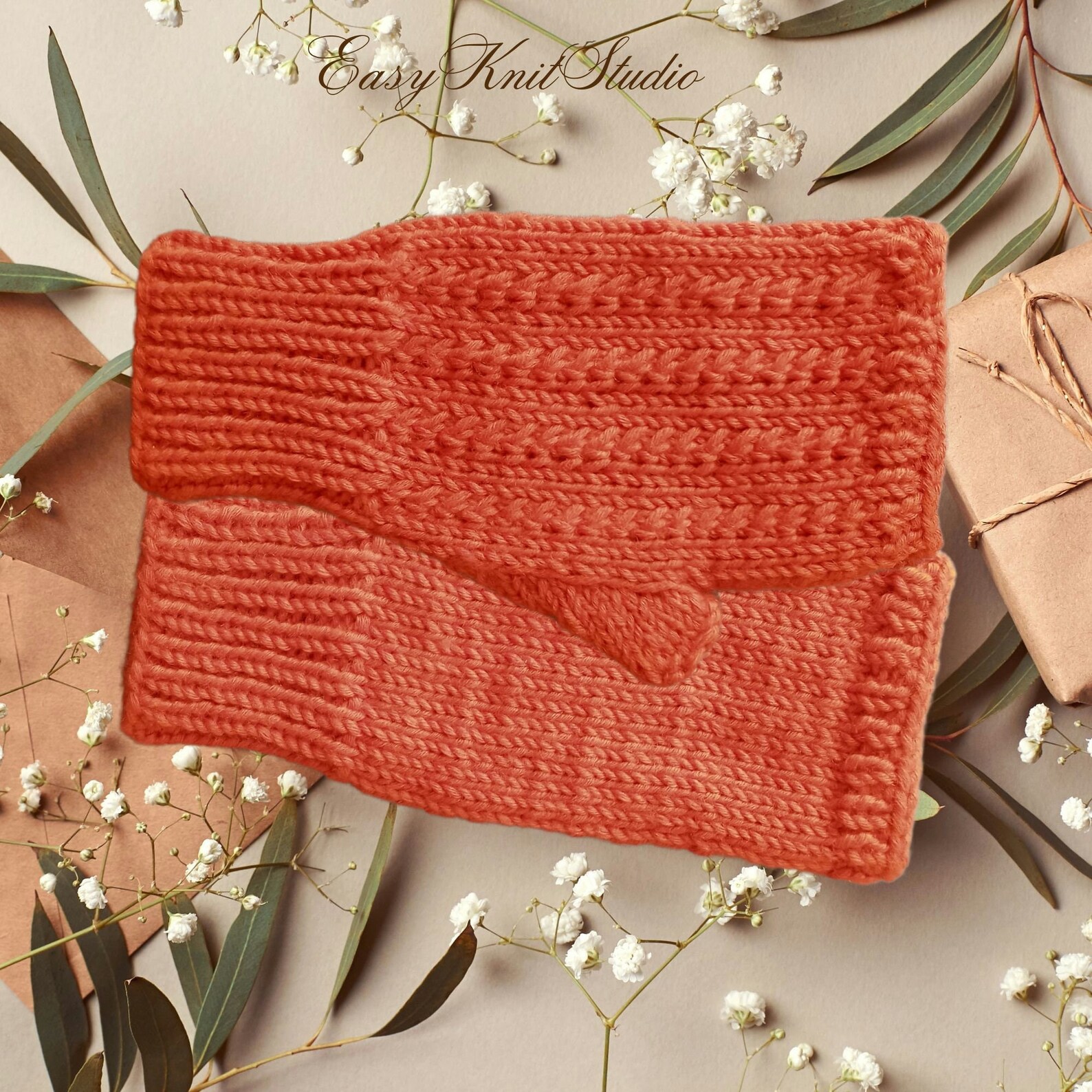 Easy Fingerless Gloves Knitting Pattern, Woman Knit Fingerless Mittens ...