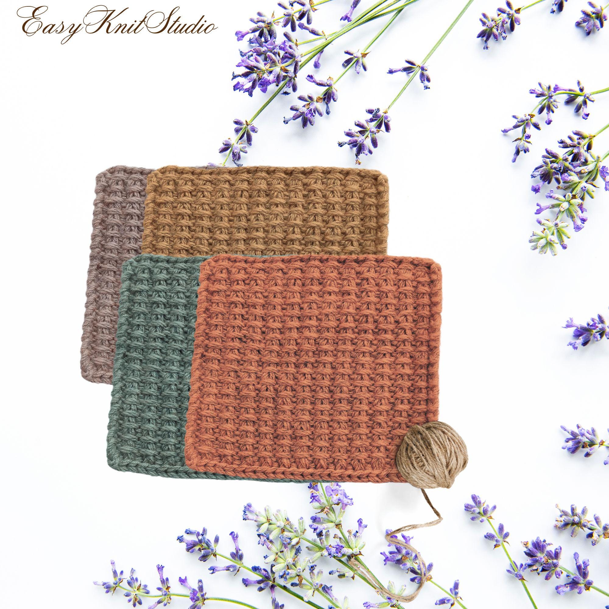 Mug Rug Simple Knitting Patterns Instant Download, Easy Knitting ...