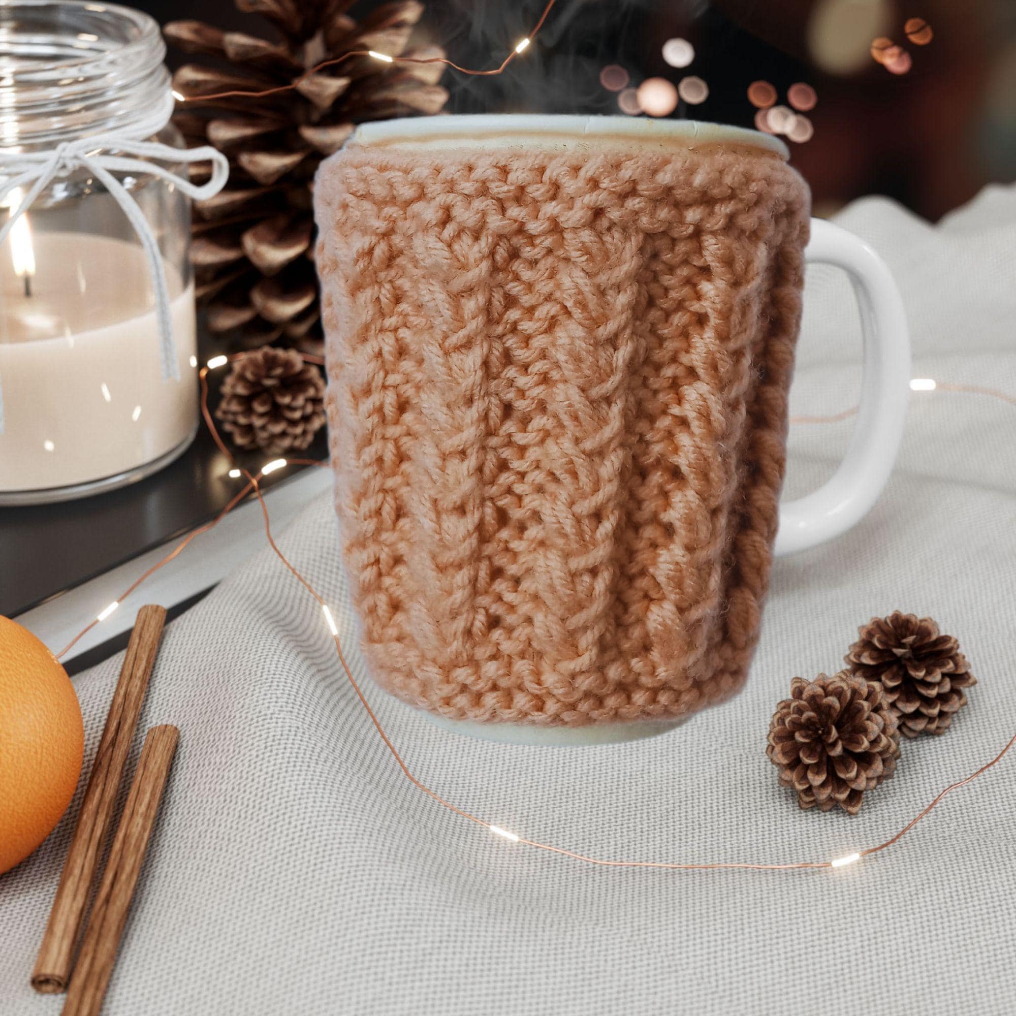 Mug Wrap Simple Knitting Patterns Instant Download, Easy Knit Tutorial ...