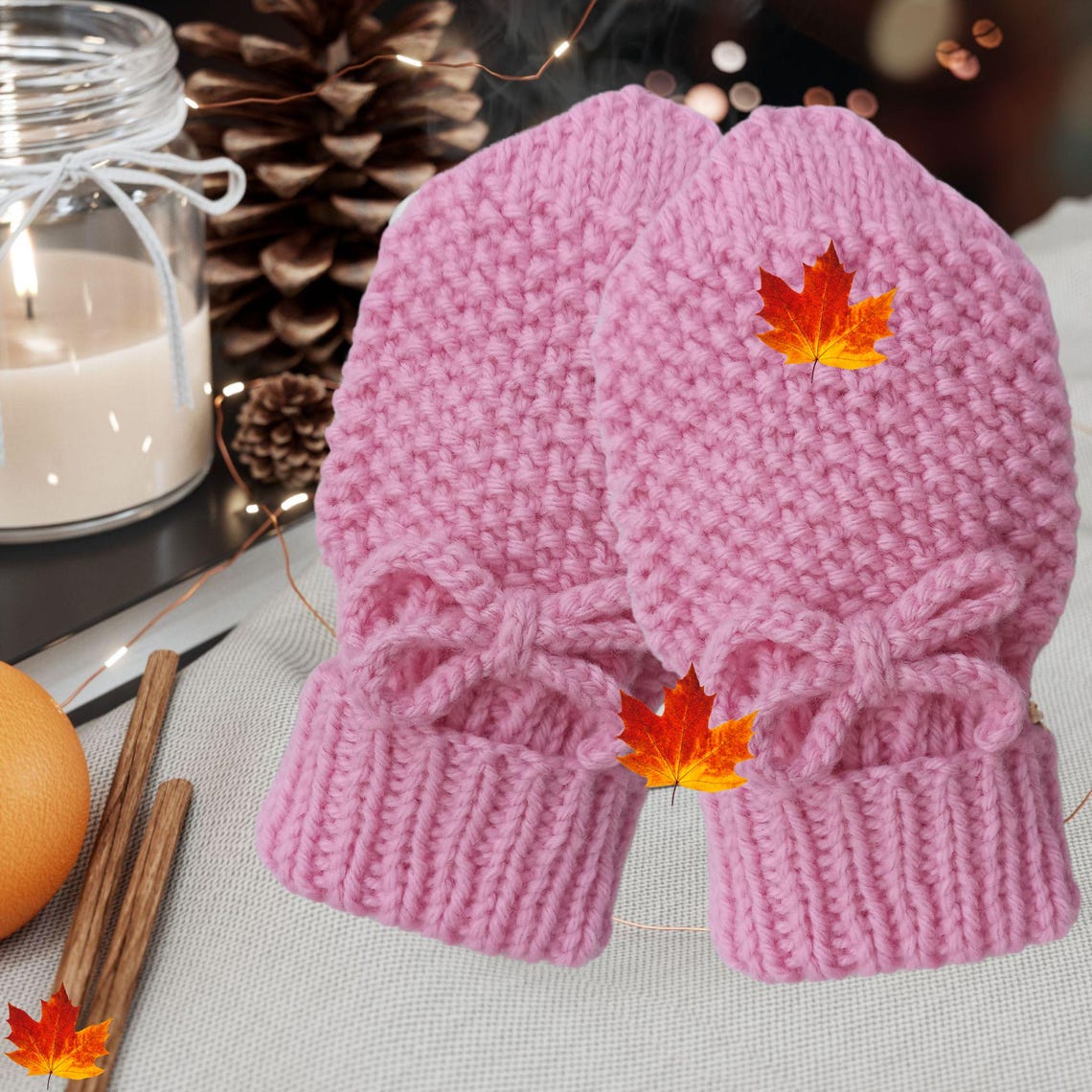 Baby Thumbless Mitts Knitting Pattern, Easy Knit Mittens With Coquette ...