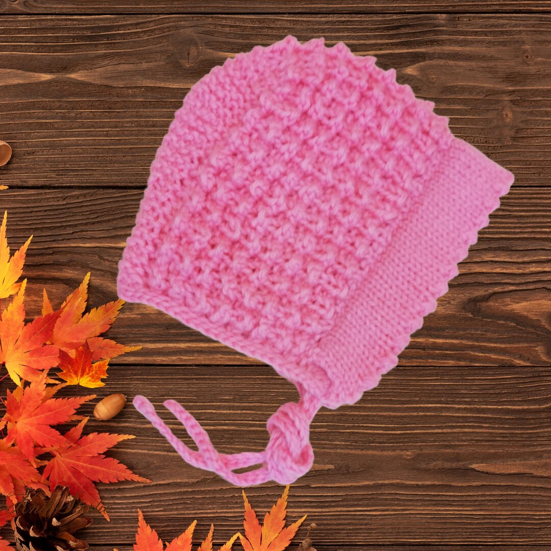 Easy Knit Baby Bonnet Pattern: Beginner-friendly Merino Wool Hat 3 ...