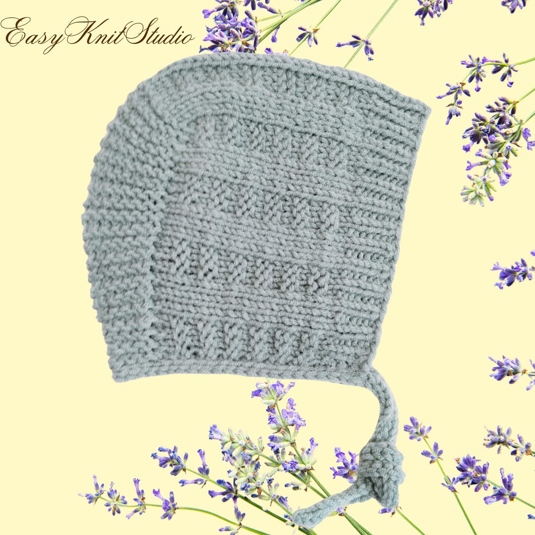 Easy-to-follow Knit Baby Bonnet Pattern: Do-it-yourself Baby Hospital ...