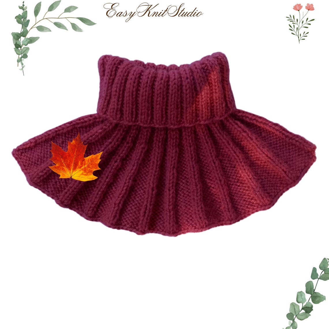 Easy Neck Warmer Knitting Pattern - Winter Clothing, Turtleneck, Neck ...