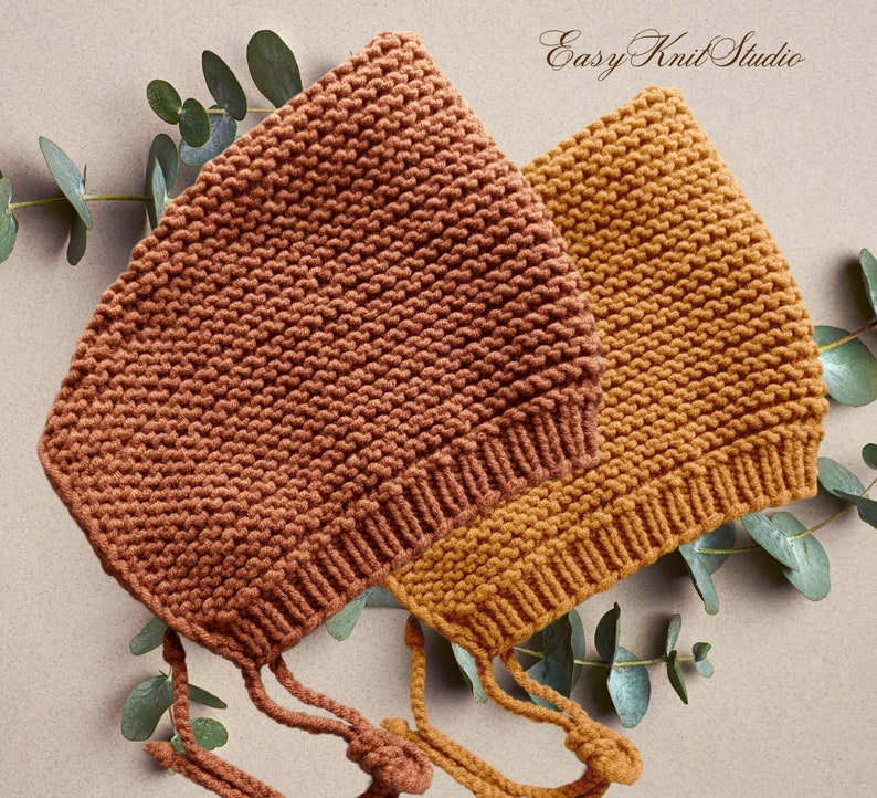 Pixie Bonnet Knitting Pattern, Easy Knitted Baby Gnome Hat, New Mom Gift, Digital Products, Baby ...