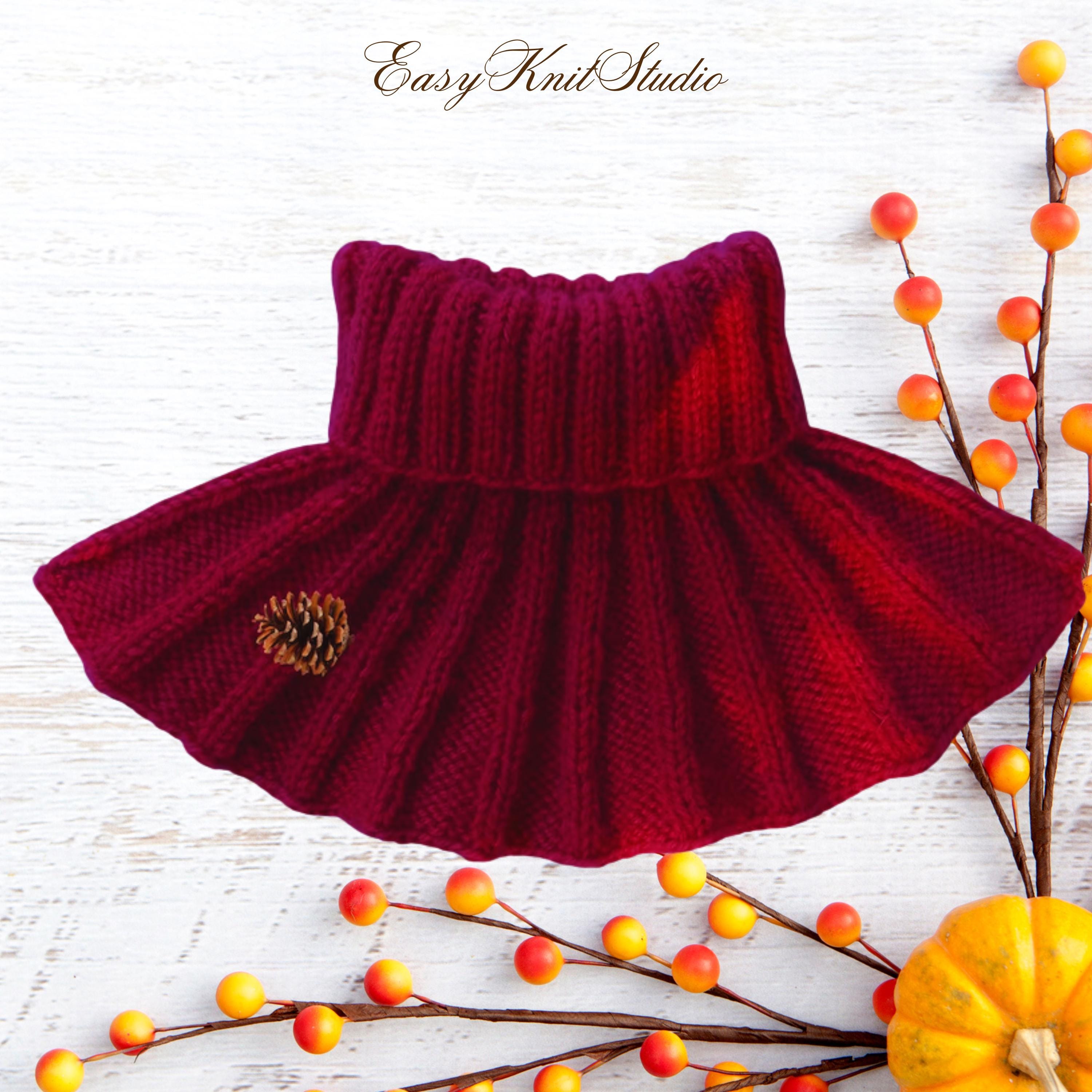 Easy Neck Warmer Knitting Pattern - Winter Clothing, Turtleneck, Neck Gaiter, DIY Dickie - Etsy