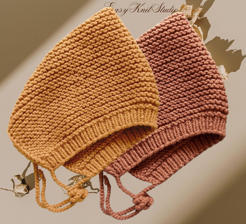 Pixie Bonnet Knitting Pattern, Easy Knitted Baby Elf Hat, Gift Newborn Knit Hat, Baby Hospital ...