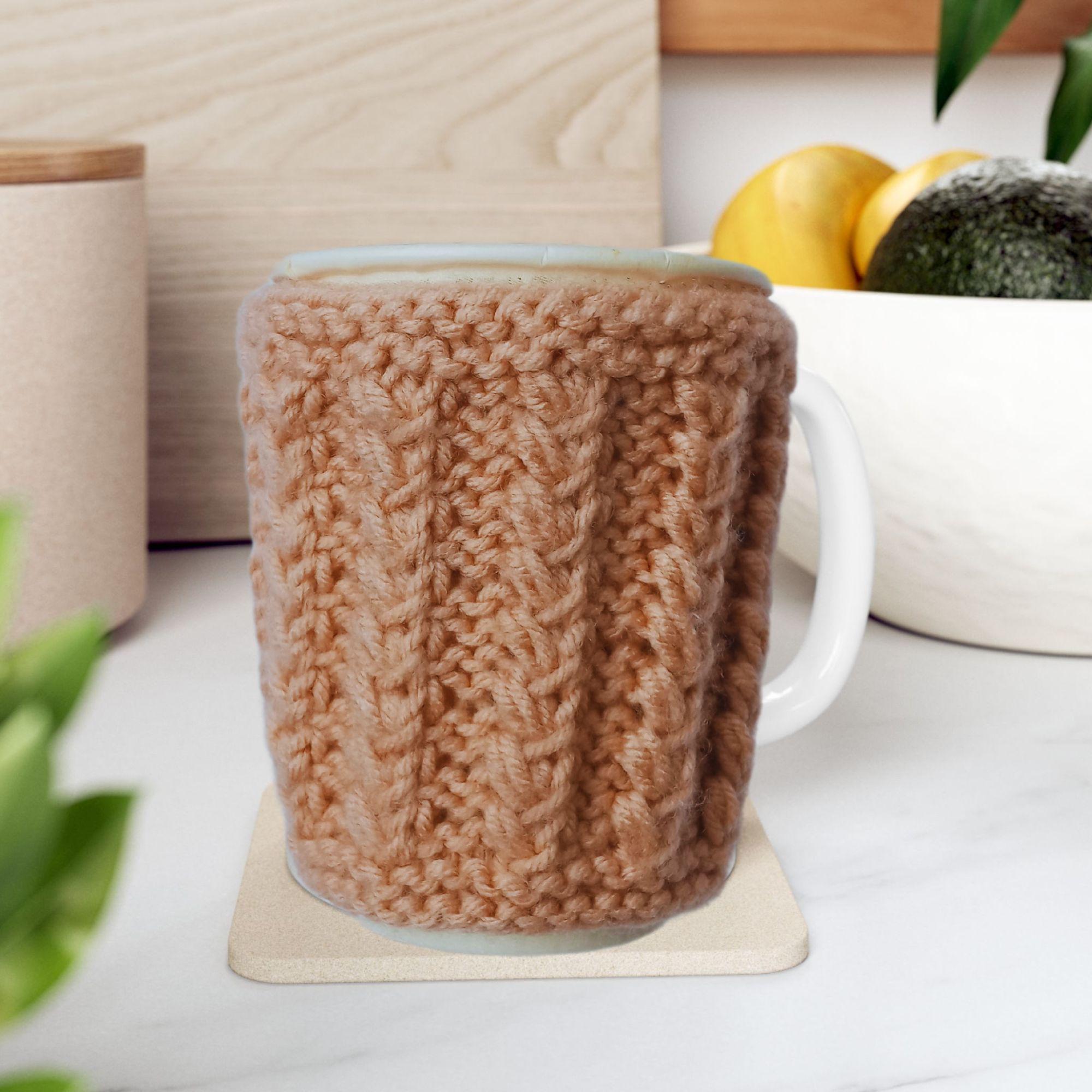 Mug Wrap Simple Knitting Patterns Instant Download, Easy Knit Tutorial ...