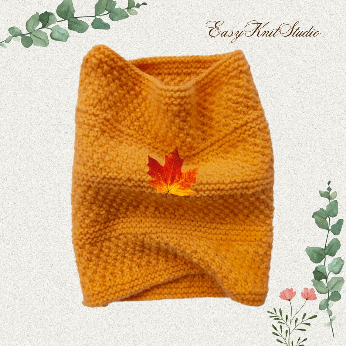 Snood Neck Warmer Knitting Pattern PDF (3 Sizes) - Easy Neck Gaiter ...