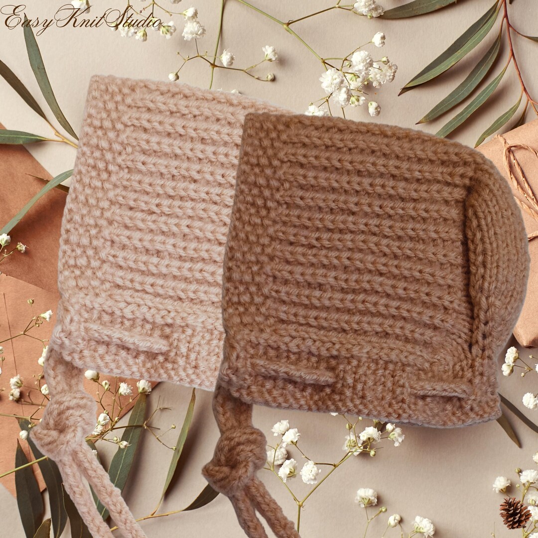 Easy Knit Baby Bonnet Pattern: Beginner Knitting Vintage Project PDF - Etsy