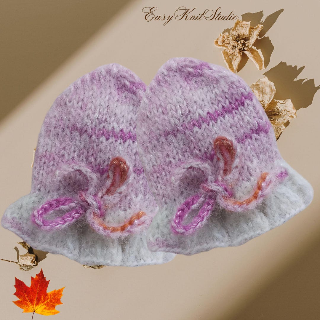 Baby Mittens Knitting Pattern PDF, Easy Knit Thumbless Mittens With ...